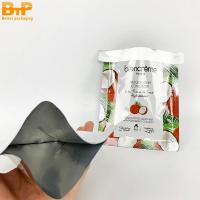 China Tear Notch Three Side Seal Bags Resealable Doypack Mylar Plastic Food Packaging Zipper for sale