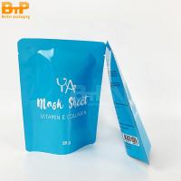 China Smell Proof Tear Notch Three Side Seal Bags Resealable Ziplock Aluminum Plastic Packaging for sale