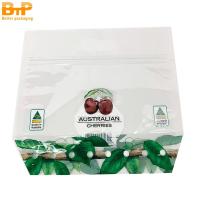 China Fruit Protection Packaging Bags Stand Up Pouch Resealable Zipper Closure with Air Holes for sale