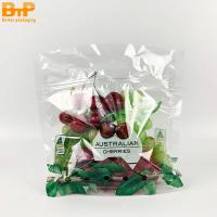 China Fruit Protection Packaging Bags Stand Up Pouch Resealable Zipper Closure with Air Holes for sale