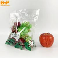 China Fruit Protection Packaging Bags Stand Up Pouch Resealable Zipper Closure with Air Holes for sale
