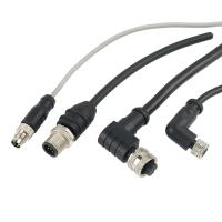 China M12 Sensor Cable Connector 2.5mm-14mm with Injection Molding Straight/Right Angle for sale