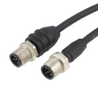 China M12 Sensor Cable Connector 2.5mm-14mm with Injection Molding Straight/Right Angle for sale