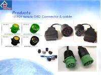 China J1962 OBDII Vehicle Side Connector Wire Harness 16 Pin Automotive Diagnostic Cable for sale