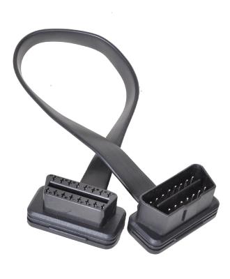 China J1962 12V OBDII Vehicle Side Connector Harness 16 Pin OBD2 Cable for sale