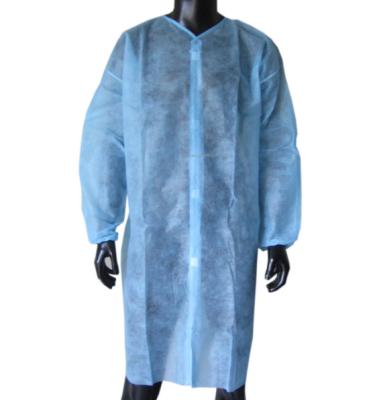 China Polypropylene PP Non Woven Lab Coat Anti Dust Abrasion Resistant for sale