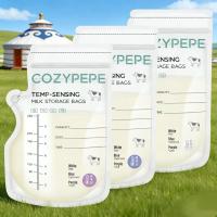 China BPA-Free Leak-Proof Double Graduated Stand up Pouch Disposable Refrigerable Food Grade PE Gravure Printed Milk Storage Bag for sale