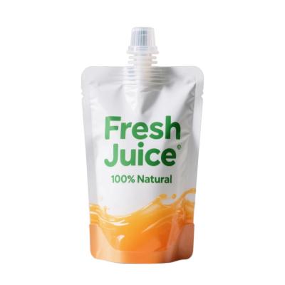 China Custom Printed 100% Natural Fresh Juice Spout Pouches with Heat Seal Resealable Custom Logo for Food-Grade Leak-Proof Packaging for sale