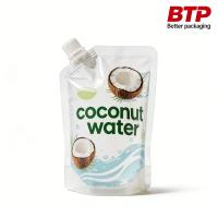 China Retail-Ready Food Grade Printed Spout Pouches with Custom Logo for Coconut Water Fruit Juices Supermarket Display (PE Material) for sale