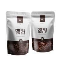 China Custom  Printed Food Grade Moisture Proof Resealable Stand up Bags for Coffee Beans & Ground Coffee Freshness Preservation for sale