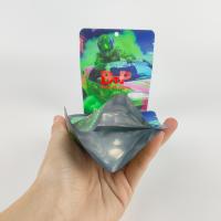 China Custom Logo UV Holographic 3.5g Die Cut Sparkling Moisture Proof Food Grade Stand up Mylar Pouch for sale