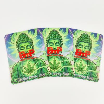 China Custom Irregularly Shaped Die Cut 3.5g Mylar Plastic Bags Reusable Seal for Food Pet Food Storage for sale