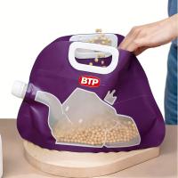 China Reusable Custom Windowed Pouch - Handle & Pour Spout Food Bag for Moisture/Dust-Proof Storage for sale