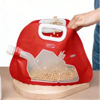 China Reusable Custom Windowed Pouch - Handle & Pour Spout Food Bag for Moisture/Dust-Proof Storage for sale