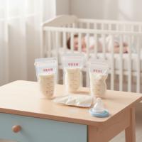 China Custom Breast Milk Exclusive Storage Bags - 100ml Reusable Sealed Pouches with Clear Measurement Markings for sale