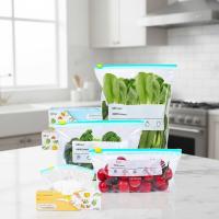 China Custom Multi-Size Fresh Food Storage Bags - Resealable Reusable Pouches for Fruits/Vegetables with Date & Content Label for sale
