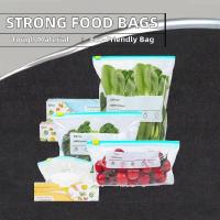 China Custom Multi-Size Fresh Food Storage Bags - Resealable Reusable Pouches for Fruits/Vegetables with Date & Content Label for sale