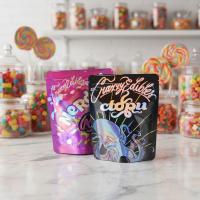 China Varieties 500mg 600mg Edible 3.5g PE Mylar Zipper Bags Holographic Candy Packaging Snack Packing Recycled Materials Customizable for sale
