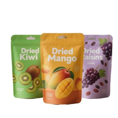 China Hanging Hole Dried Fruit Snack Stand-Up PE Zipper Pouch-Resealable Custom Logo Multi-Flavor Fruit Dried Packaging Bag Recycled for sale