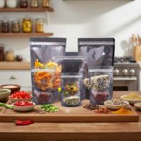 China MOQ 100pcs Custom Clear Recyclable Heat Resistant  Stand-Up PE Resealable Zip Lock Pouches for Baby Food Gravure Printed Bags for sale