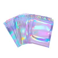 China Custom Perforated Heat Seal Zipper Self-Sealing Moisture Proof Holographic Pouch for Jewelry Phone Cases  Packaging for sale