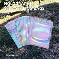 China Custom Perforated Heat Seal Zipper Self-Sealing Moisture Proof Holographic Pouch for Jewelry Phone Cases  Packaging for sale
