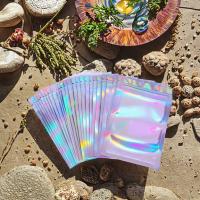 China Custom Perforated Heat Seal Zipper Self-Sealing Moisture Proof Holographic Pouch for Jewelry Phone Cases  Packaging for sale