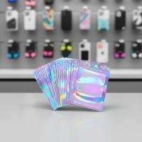 China Custom Perforated Heat Seal Zipper Self-Sealing Moisture Proof Holographic Pouch for Jewelry Phone Cases  Packaging for sale