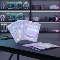 China Custom Perforated Heat Seal Zipper Self-Sealing Moisture Proof Holographic Pouch for Jewelry Phone Cases  Packaging for sale