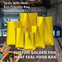China Custom Designed Three Side Heat Seal PET/OPP/CPP Gravure Printed Recyclable Food Grade Golden Foil Corn Feed Packaging Bag for sale