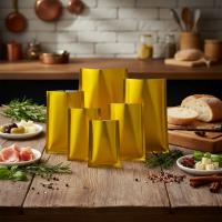 China Custom Designed Three Side Heat Seal PET/OPP/CPP Gravure Printed Recyclable Food Grade Golden Foil Corn Feed Packaging Bag for sale