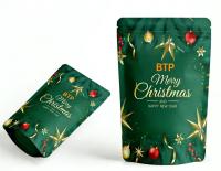 China Custom Christmas Candy Bags Cookies Pouch  Food Grade Plastic Packaging Zipper Mylar Bags Gift Packaging Digital Printing for sale