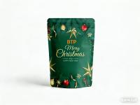 China Custom Christmas Candy Bags Cookies Pouch  Food Grade Plastic Packaging Zipper Mylar Bags Gift Packaging Digital Printing for sale