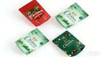 China Custom Christmas Candy Bags Cookies Pouch  Food Grade Plastic Packaging Zipper Mylar Bags Gift Packaging Digital Printing for sale