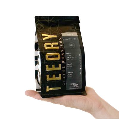 China Custom Printed Branded Matte Flat Bottom Food Grade Coffee Packaging Bags Valve Zipper MOPP/VMPET/PE Material Guangdong ODM OEM for sale