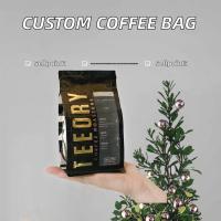 China Custom Printed Branded Matte Flat Bottom Food Grade Coffee Packaging Bags Valve Zipper MOPP/VMPET/PE Material Guangdong ODM OEM for sale