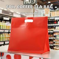China Square Bottom Food Grade Coffee Bean and Tea Aluminum Foil Packaging Bags with Custom Logo Heat Seal Composite Bag for sale