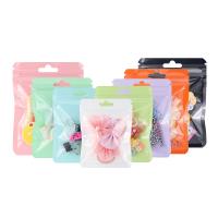 China Custom Coloured Transparent PET/CPP Three Side Seal Zipper Bag for Jewelry Watch Eyewear Packaging Digital Printed Reseal Bags for sale