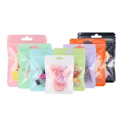China Custom Coloured Transparent PET/CPP Three Side Seal Zipper Bag for Jewelry Watch Eyewear Packaging Digital Printed Reseal Bags for sale