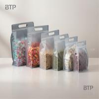 China Wholesale Printed Frosted Transparent Microwaveable Food Sealed Candy Nuts Jewelry Gift Bags Side Gusset Ziplock Packaging Pouch for sale