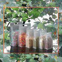 China Wholesale Printed Frosted Transparent Microwaveable Food Sealed Candy Nuts Jewelry Gift Bags Side Gusset Ziplock Packaging Pouch for sale