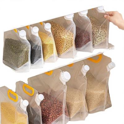 China Food Grade Moisture-Proof Resealable Spout Stand-Up Pouches with Handle for Grains Nuts Dry Food & Liquid Beverage Storage for sale