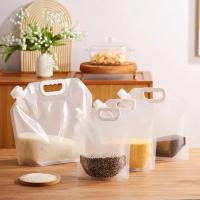China Food Grade Moisture-Proof Resealable Spout Stand-Up Pouches with Handle for Grains Nuts Dry Food & Liquid Beverage Storage for sale