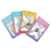 China Low MOQ 100pcs Matte Colorful PE Mylar Heat Seal Zipper Bags with Window Moisture Proof Food Packaging for Milk Jelly Snacks for sale