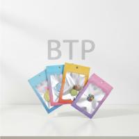 China Low MOQ 100pcs Matte Colorful PE Mylar Heat Seal Zipper Bags with Window Moisture Proof Food Packaging for Milk Jelly Snacks for sale