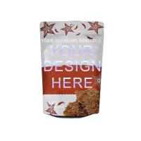 China Custom 3.5g Food Grade Durable Multi-Layer Design Stand Pouch Waterproof Resealable Mylar Bags for Flaxseed Crackers Milk Jelly for sale