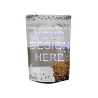 China Custom 3.5g Food Grade Durable Multi-Layer Design Stand Pouch Waterproof Resealable Mylar Bags for Flaxseed Crackers Milk Jelly for sale