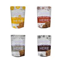 China Custom 3.5g Food Grade Durable Multi-Layer Design Stand Pouch Waterproof Resealable Mylar Bags for Flaxseed Crackers Milk Jelly for sale