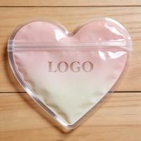 China MOQ 100pcs Custom Printed Pink Heart-shaped Valentine's Day Candy Packaging Bag with Zipper Top Self-sealing Food Bag for sale