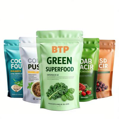 China MOQ 100pcs Custom Logo Printed Stand up Zipper Bags Food Grade Resealable Pouches for Snacks for sale